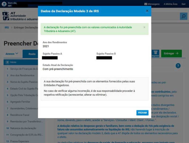 IRS, modelo 3 – Preenchimento e Submissão - Bora Falar de Guito