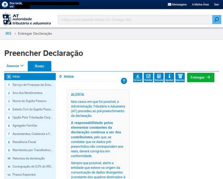 IRS, modelo 3 – Preenchimento e Submissão - Bora Falar de Guito